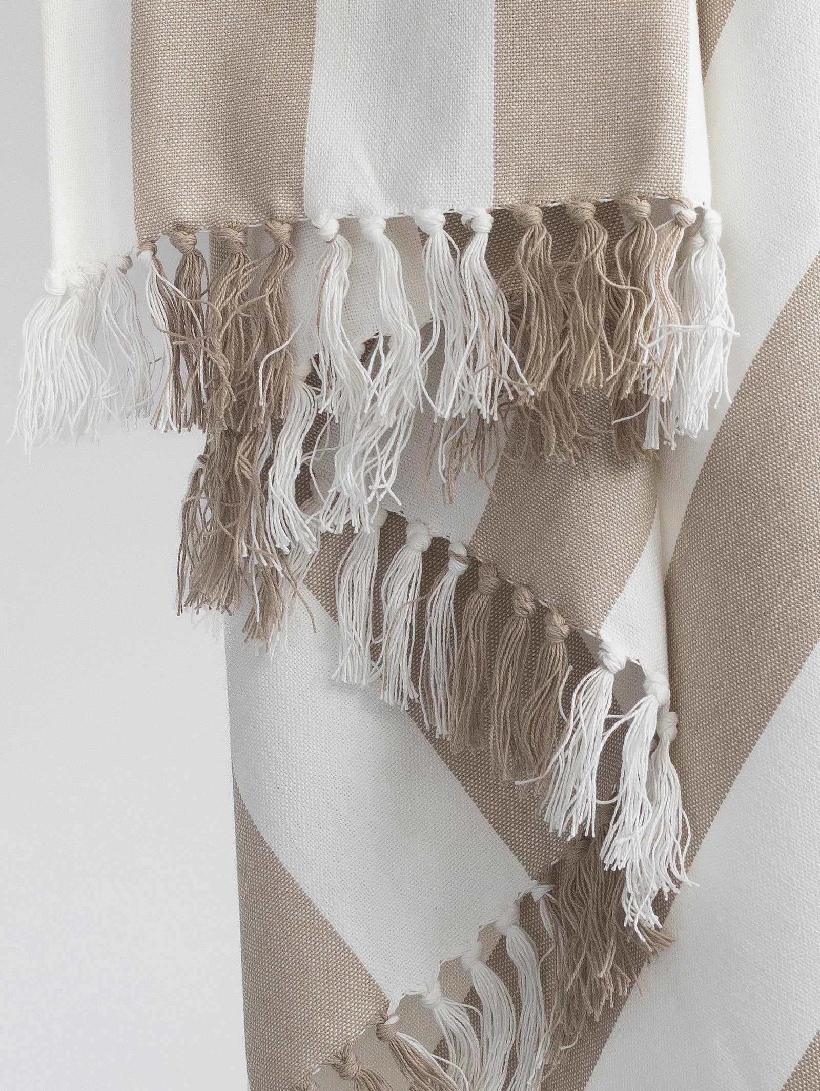 Coronado Stripe Throw - Beige/White – Harvey Furnishings